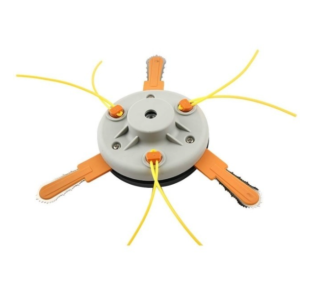 Mosor motocoasa cu 6 cutite(3 de metal, 3 de plastic) si fir nylon ...